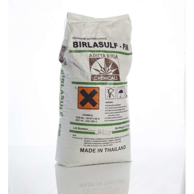 Food grade Potassium Metabisulphite (E224) (25kg) - Murphy and Son