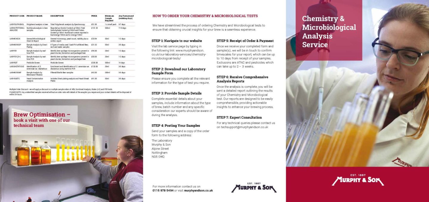 Chemistry & Microbiological Service - Murphy and Son
